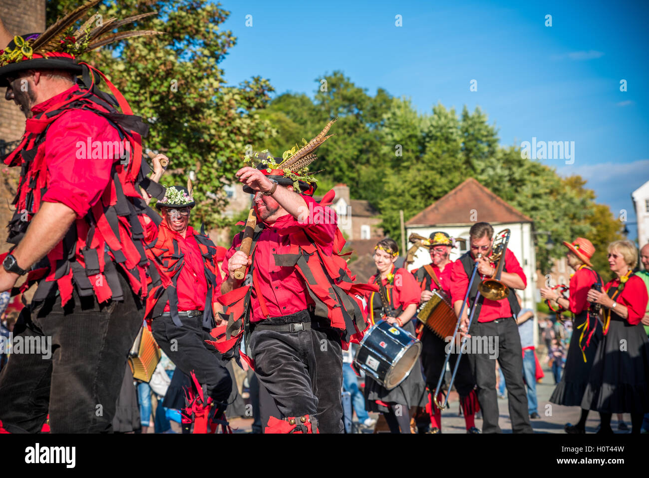 Black face Morris dancers Stock Photo - Alamy