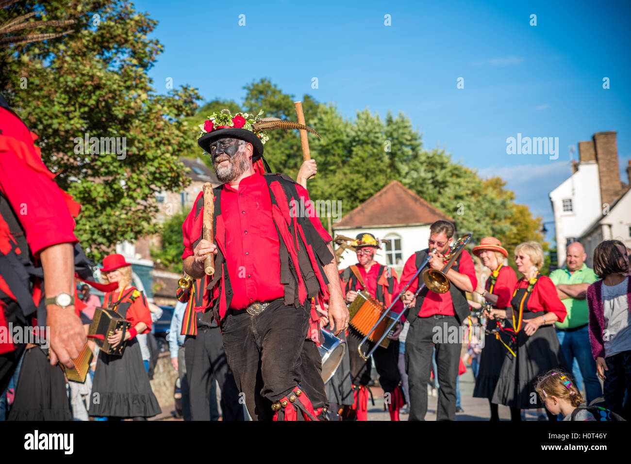 Black face Morris dancers Stock Photo - Alamy