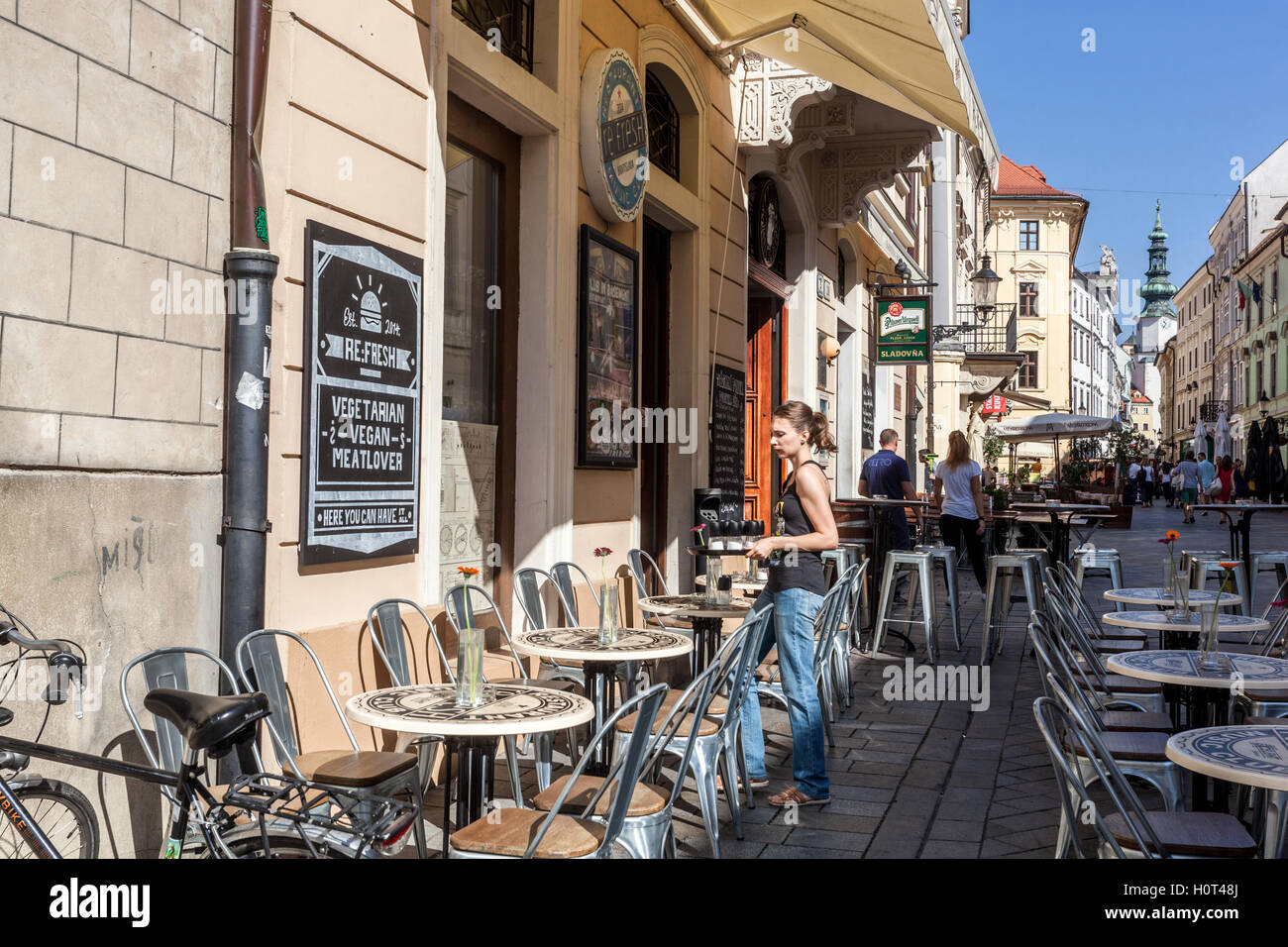 Michalska Street and St Michael's Gate and Tower in Old Town area ...