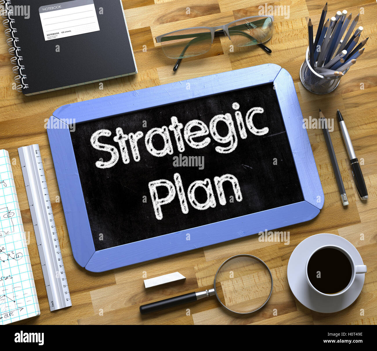 Strategic Plan Handwritten on Small Chalkboard. 3D Stock Photo - Alamy
