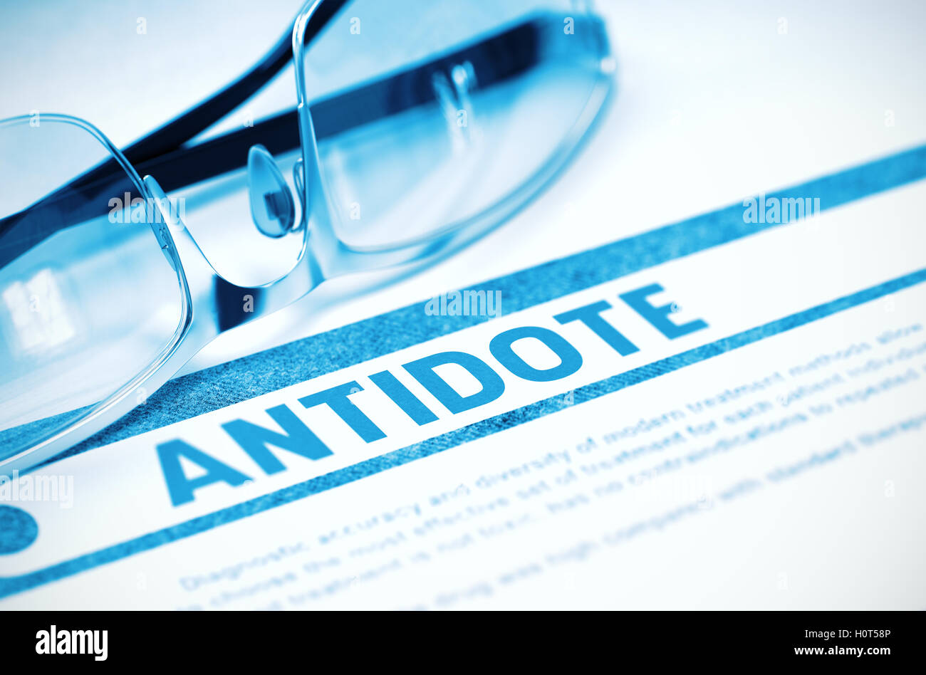 Diagnosis - Antidote. Medical Concept. 3D Illustration Stock Photo - Alamy