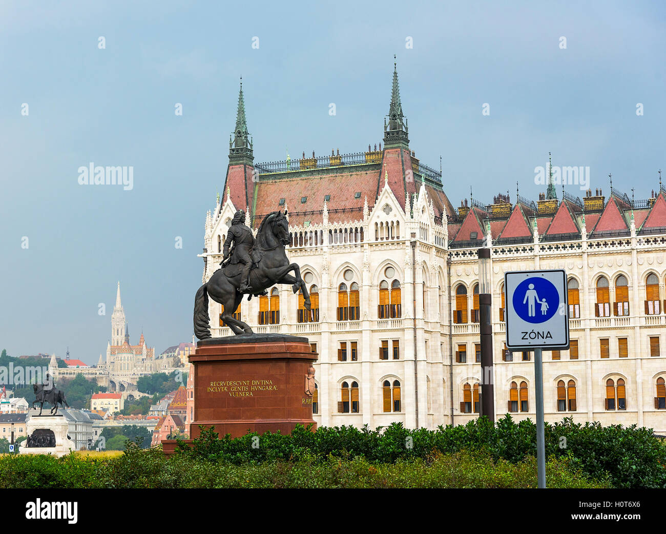 Side view of the hungarian parliament in Budapest, Europe Stock Photo ...