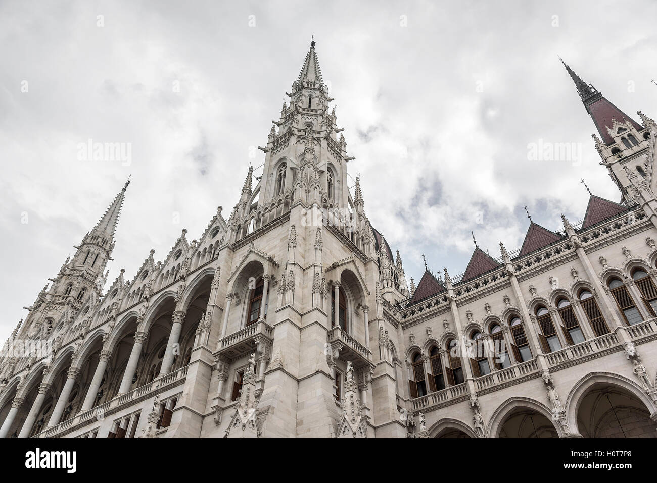 Side view of the hungarian parliament in Budapest, Europe Stock Photo ...