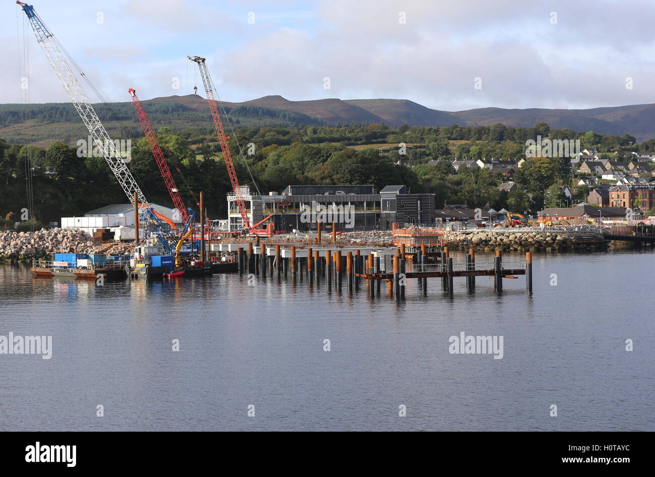 New ferry pier under construction Brodick Isle of Arran Scotland ...