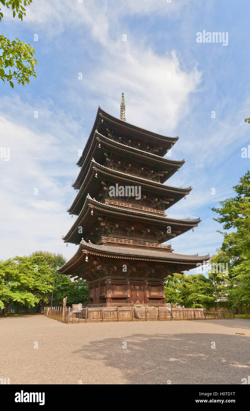 Five-story pagoda (Gojunoto, circa 1644) of Toji Temple in Kyoto ...