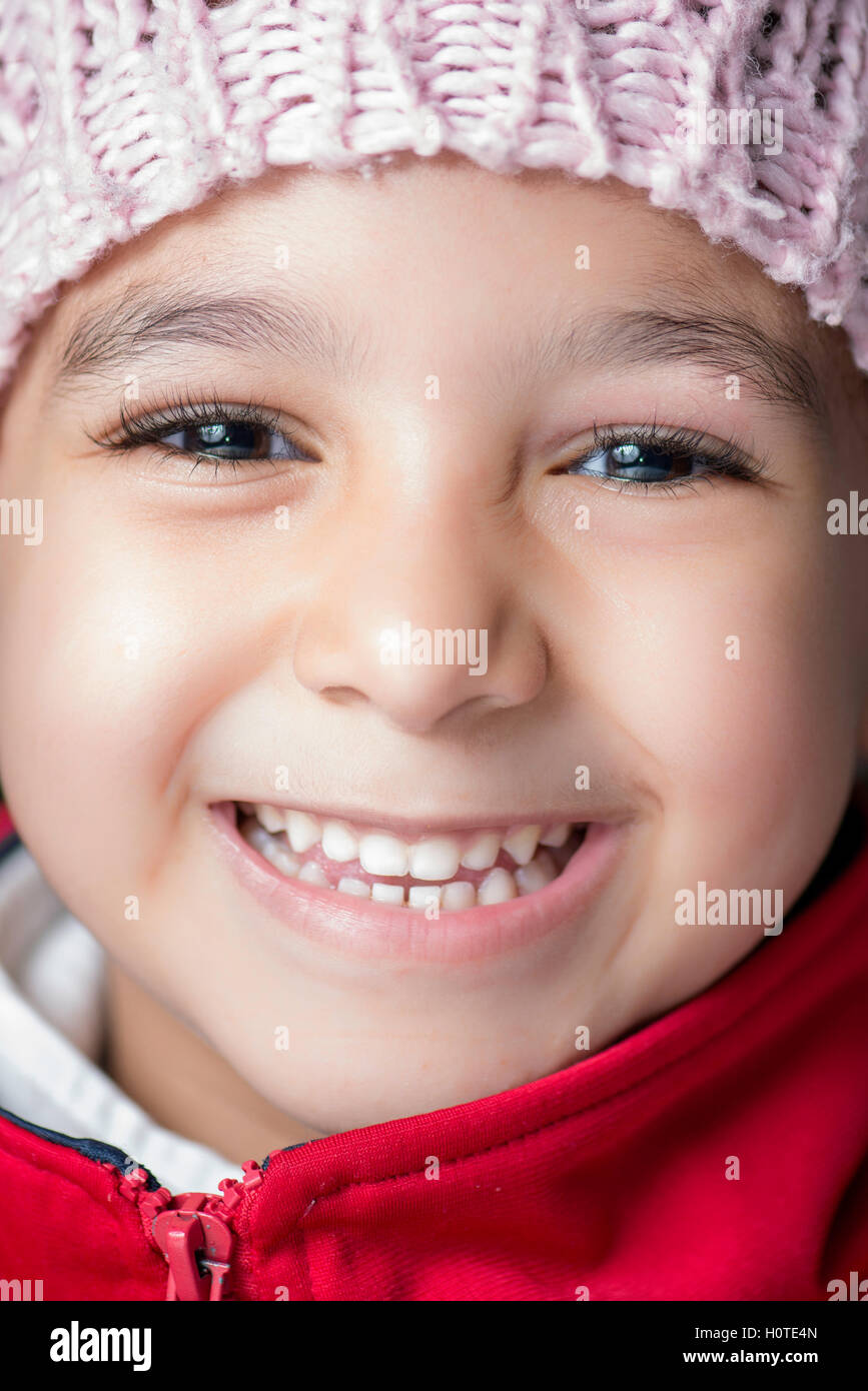 Lovely Little Girl with Big Beautiful Smile Stock Photo - Alamy