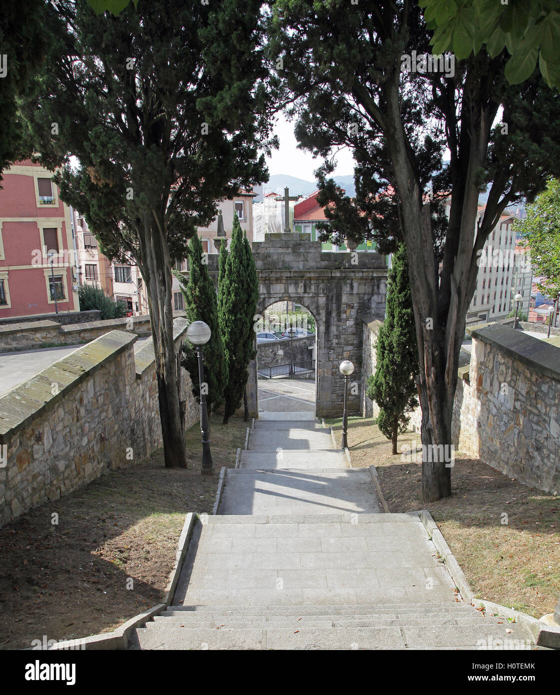 Mallona Gate and Stairs in Bilbao Biscay Basque Country Spain Stock ...