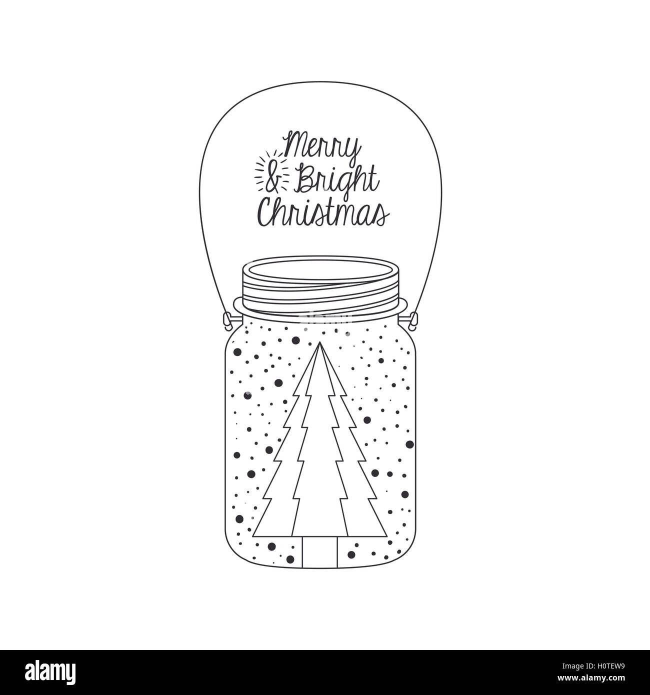 Mason jar decoration for Christmas season Stock Vector Image & Art - Alamy
