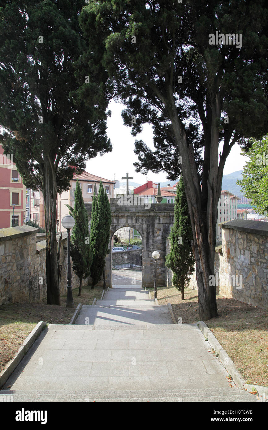 Mallona Gate and Stairs in Bilbao Biscay Basque Country Spain Stock ...