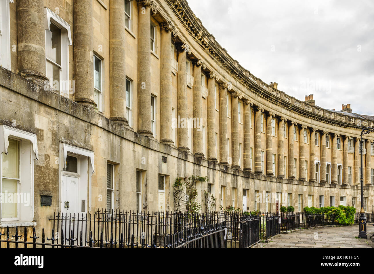 Royal Crescent Homes of Bath, England Stock Photo - Alamy