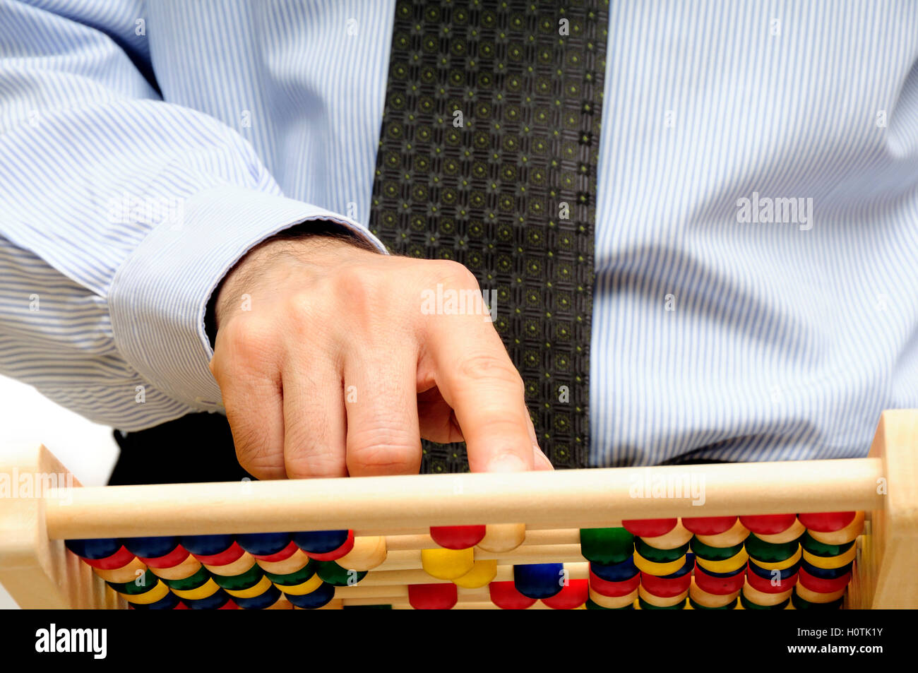 man with an abacus Stock Photo - Alamy