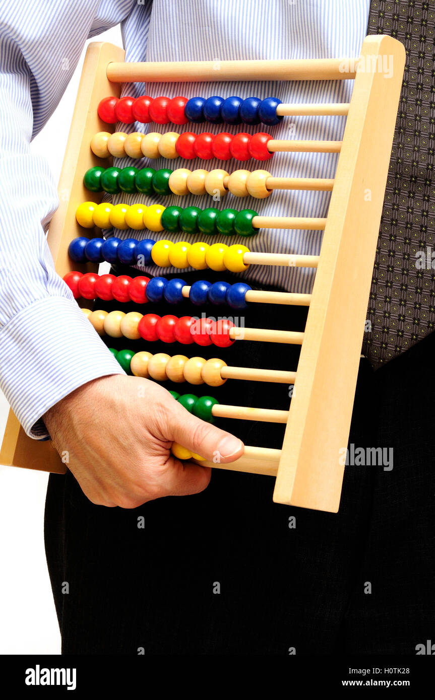 man with an abacus Stock Photo - Alamy