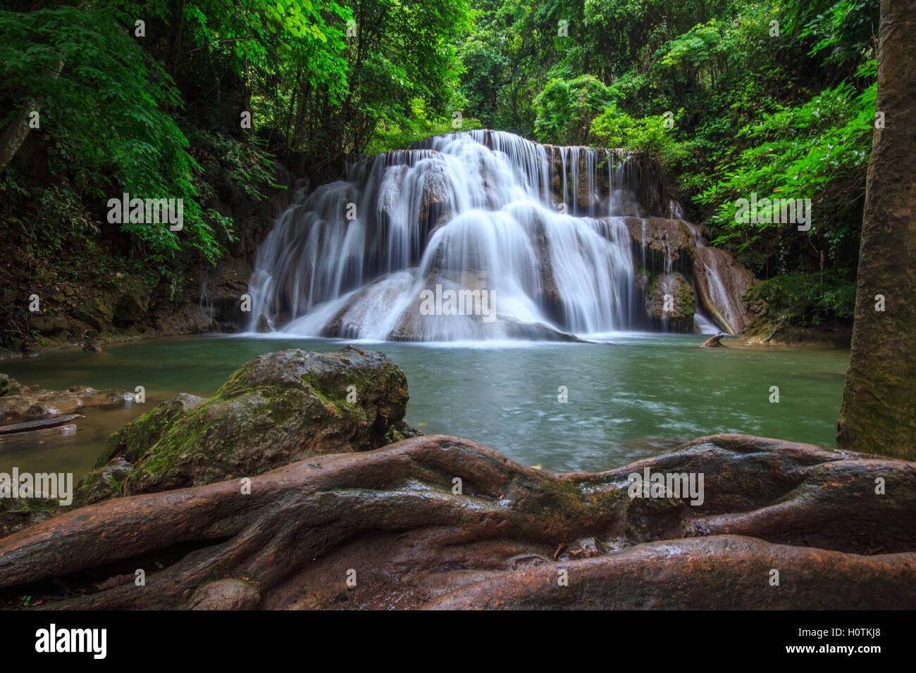 water fall in deep forest in Thailand Stock Photo - Alamy