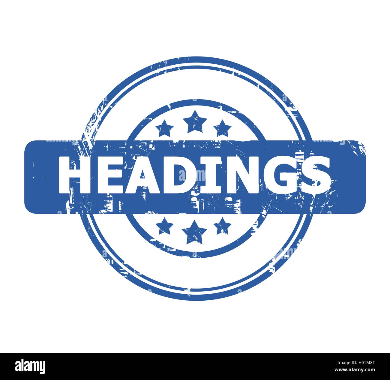 Headings stamp with stars isolated on a white background Stock Photo ...