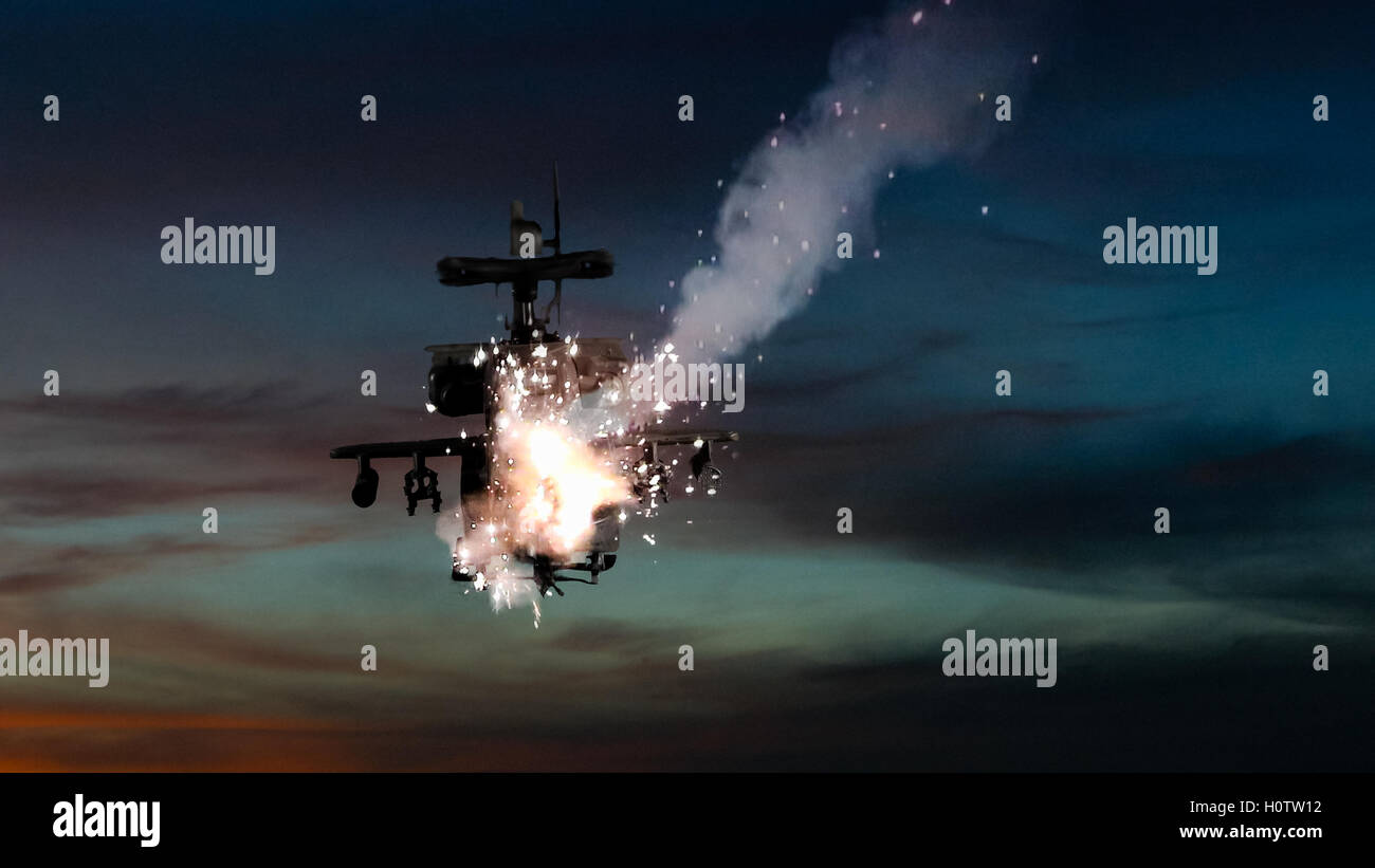 Military helicopter exploding hi-res stock photography and images - Alamy