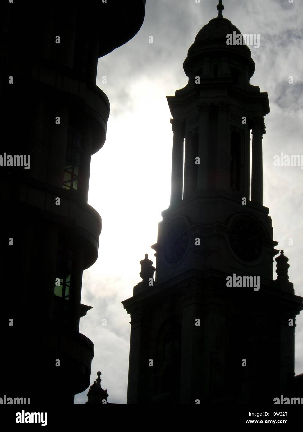 Royal Exchange, London, Clock Tower Silhouette Stock Photo - Alamy