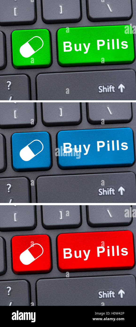 Medicine concept computer keyboard pill hi-res stock photography and ...