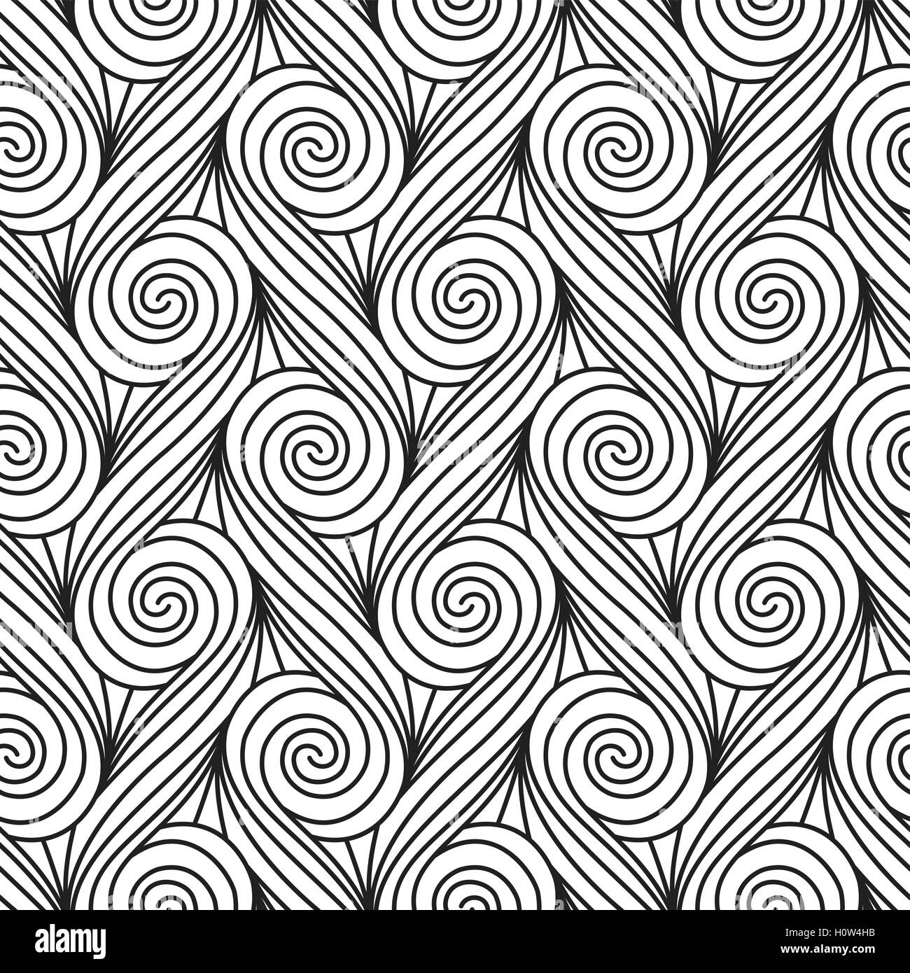 Repeating linear swirls seamless pattern Stock Vector Image & Art - Alamy