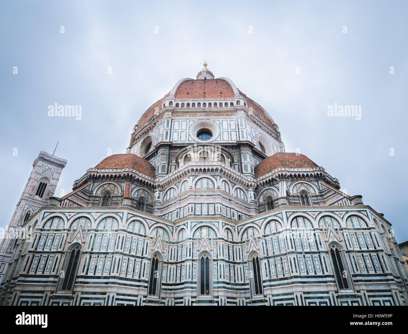 Florence Cathedral and Giotto bell tower with space above Stock Photo ...