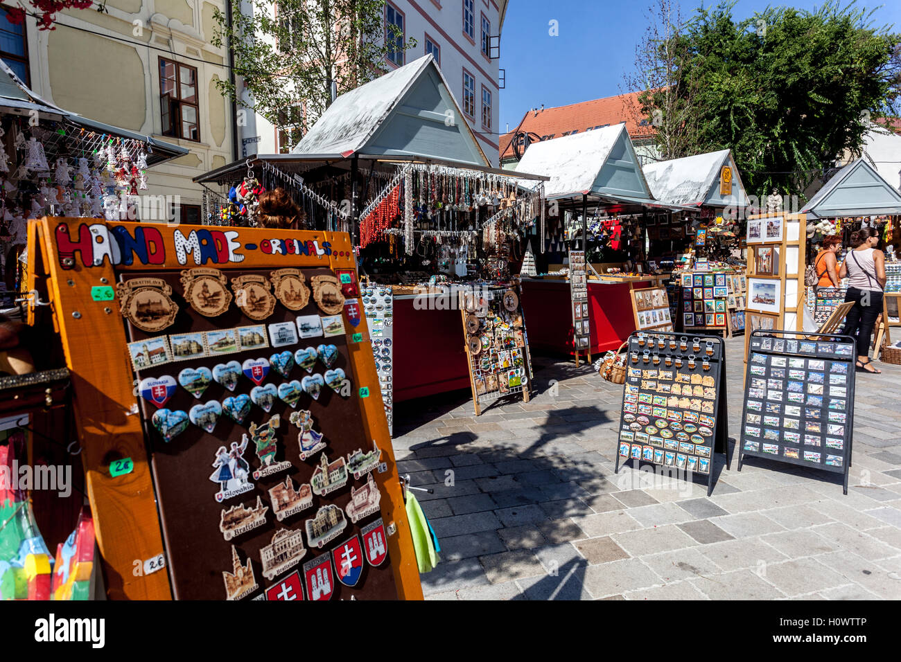 Bratislava Old Town, Market on Franciscan Square, Old Town, Bratislava ...