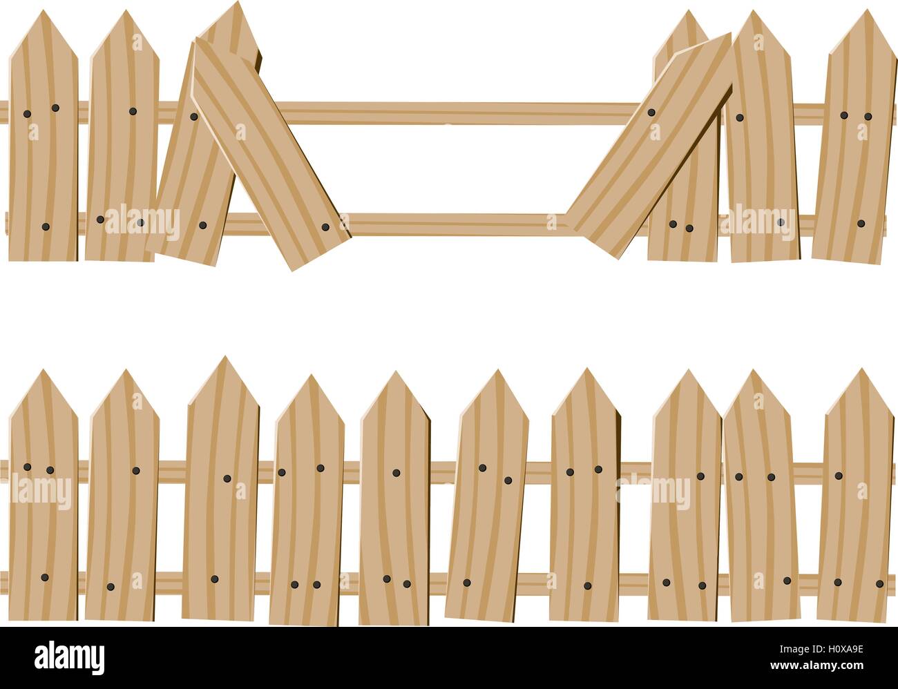 drawn wooden fence Stock Vector Image & Art - Alamy