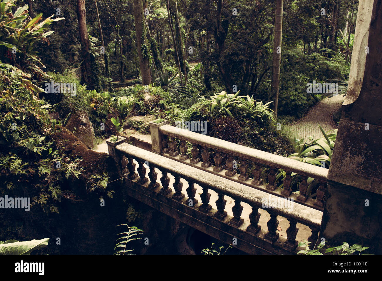 Bridge and garden of Parque Lage, in Rio de Janeiro, Brazil Stock Photo ...