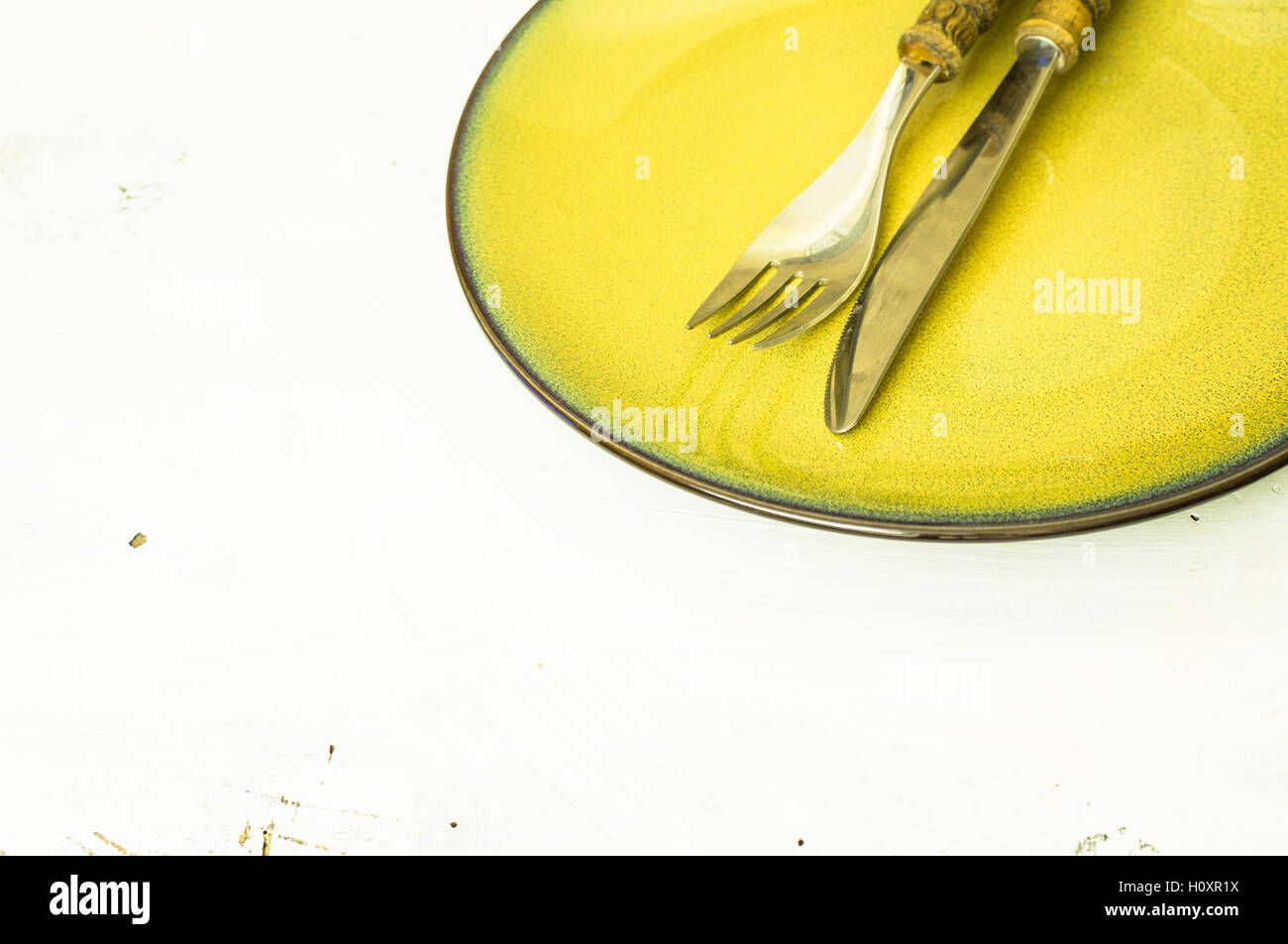 Table setting with vintage silverware on wooden rustic table Stock ...
