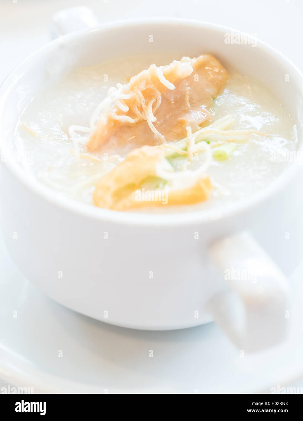 Congee Rice Porridge with pork Stock Photo - Alamy