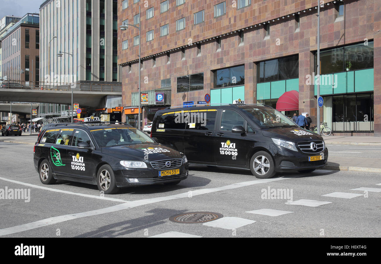 stockholm taxis sweden Stock Photo - Alamy