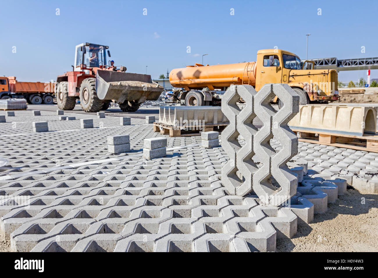 Symmetrical and decorative precast shape is ready to be placed in ...