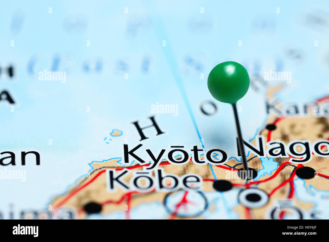 Kyoto travel map hi-res stock photography and images - Alamy