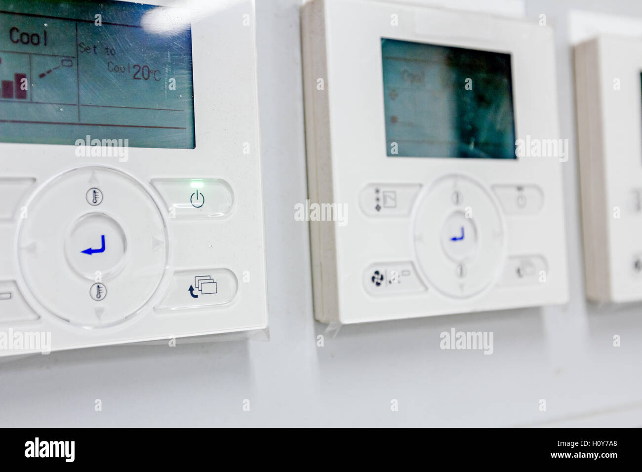 Smart home automation: wall display showing household consumptions ...