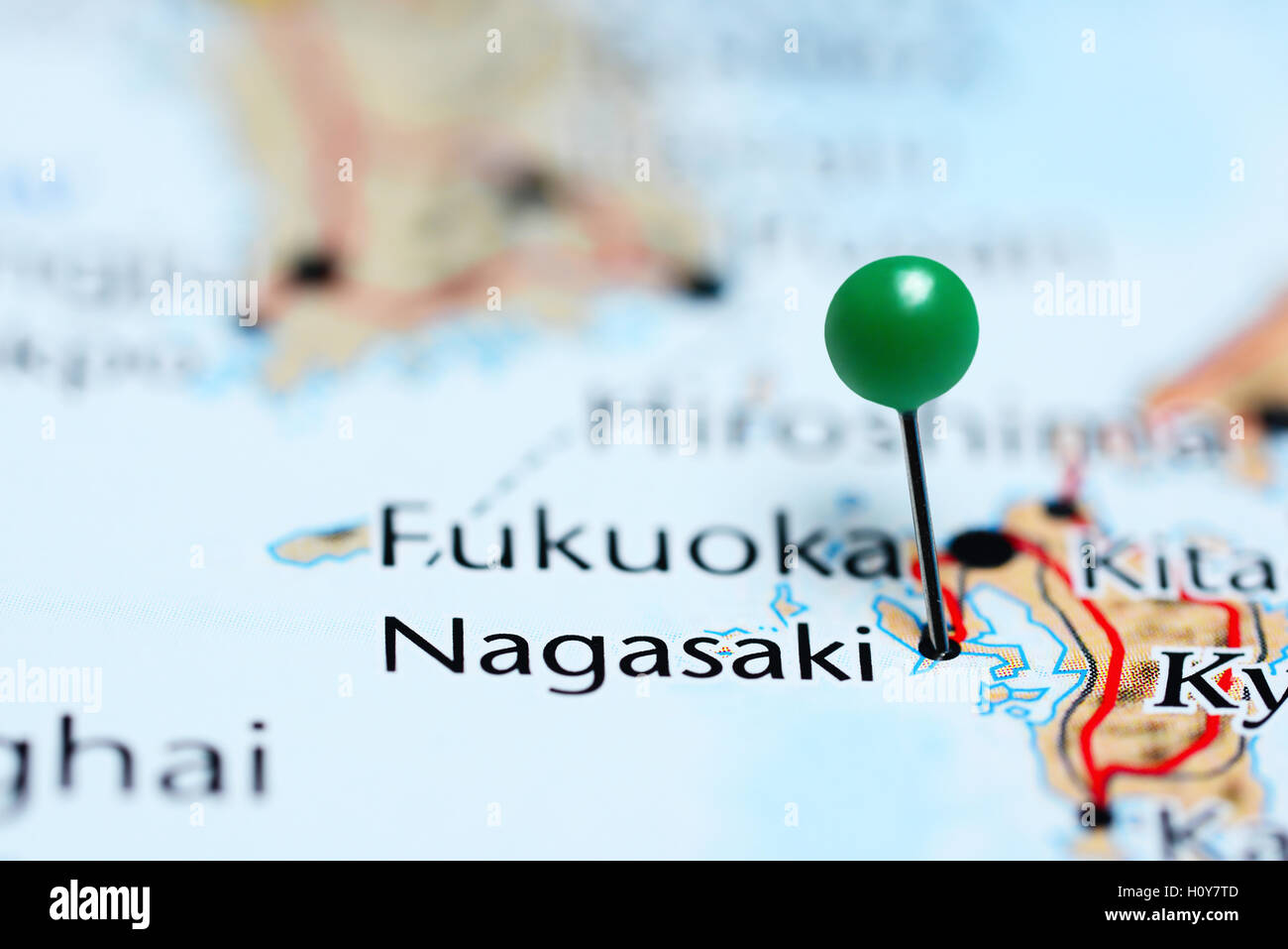 Map of nagasaki hi-res stock photography and images - Alamy