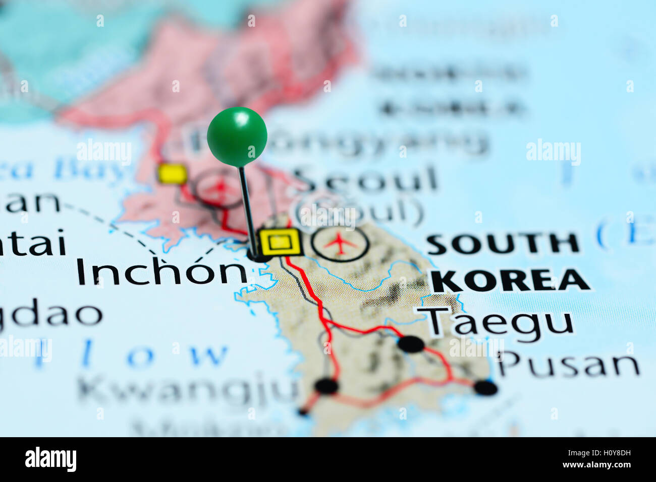 Map of south korea hi-res stock photography and images - Alamy