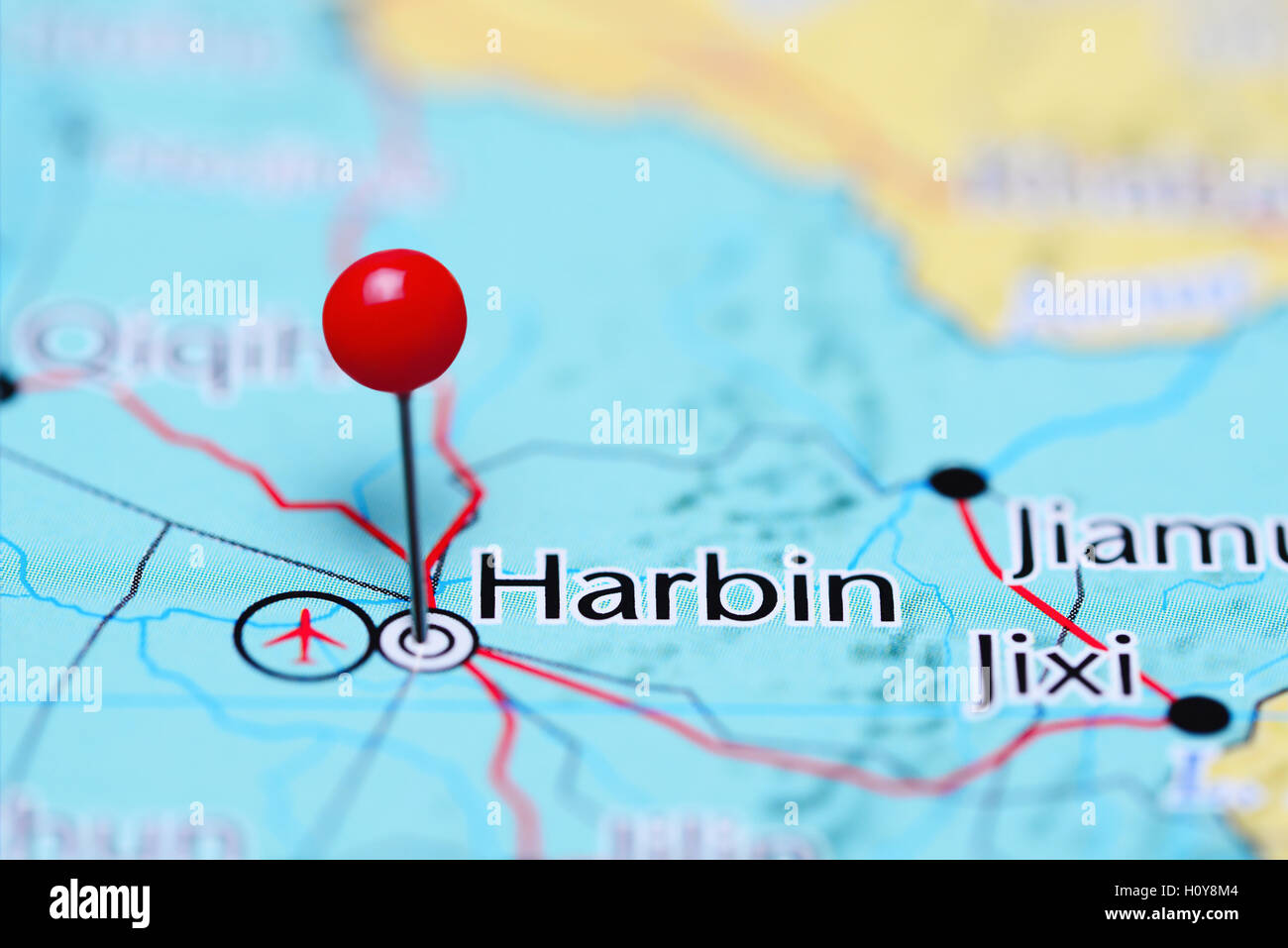 Harbin city map hi-res stock photography and images - Alamy