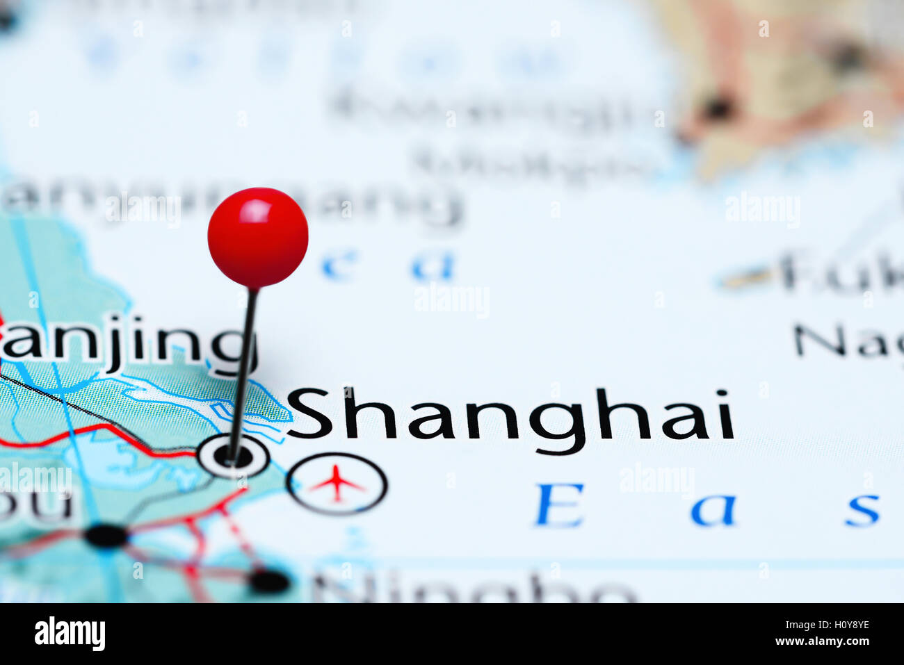 Asia shanghai map hi-res stock photography and images - Alamy