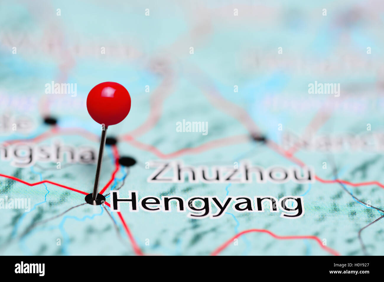 Hengyang map hi-res stock photography and images - Alamy