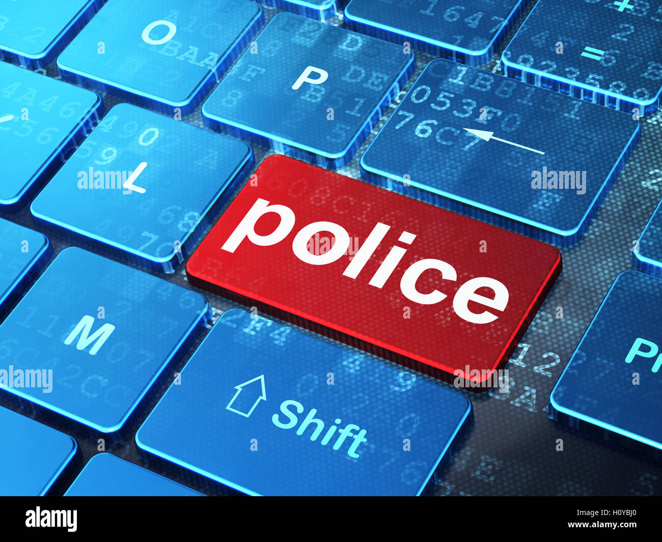 Law concept: Police on computer keyboard background Stock Photo - Alamy
