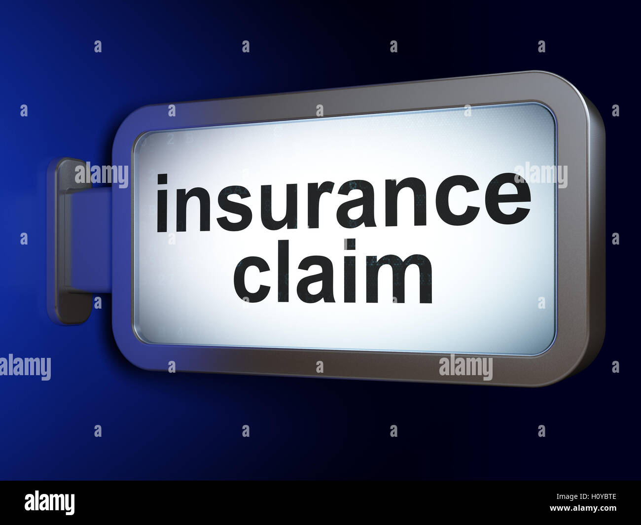 Insurance concept: Insurance Claim on billboard background Stock Photo ...