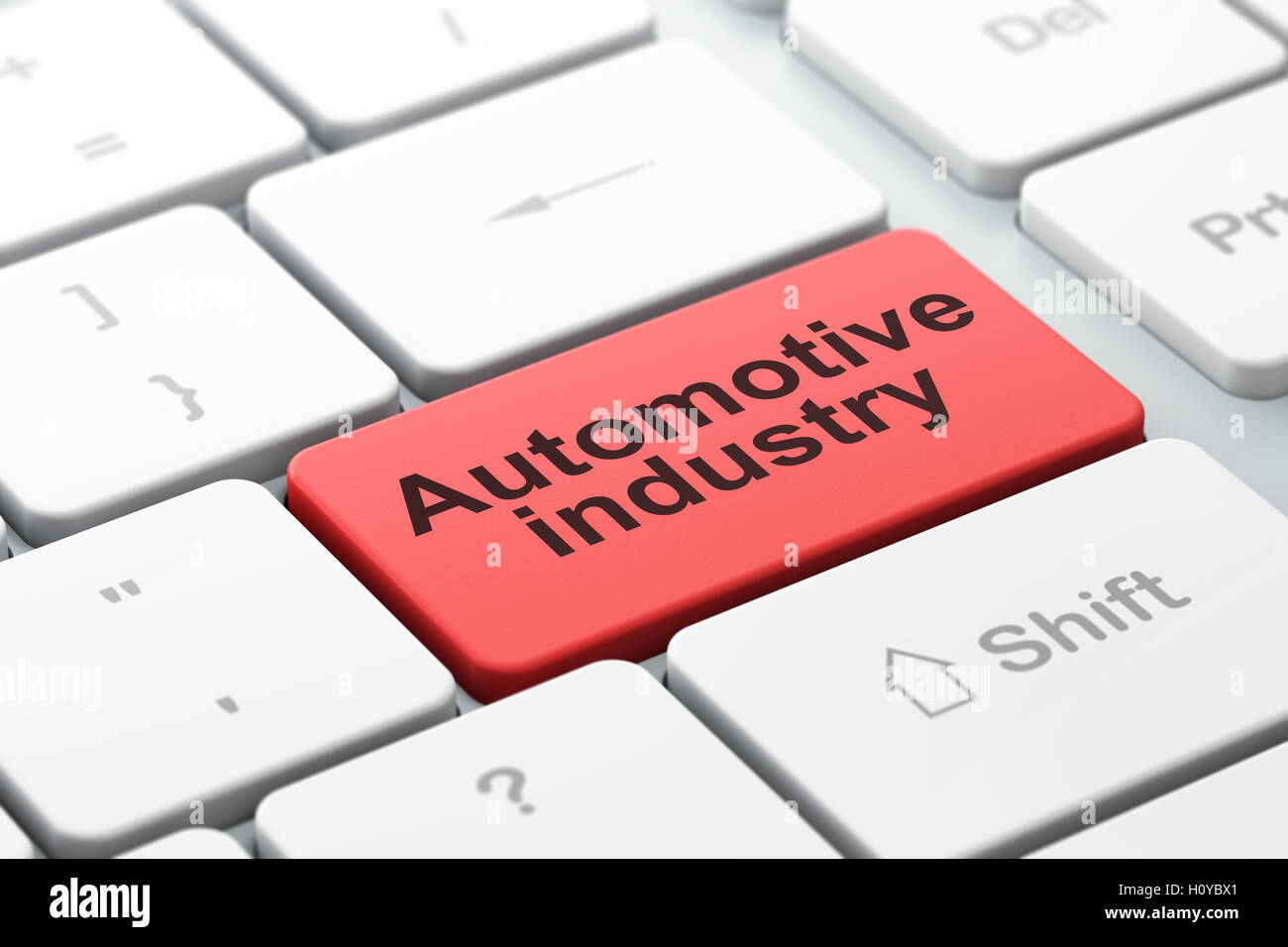 Industry concept: Automotive Industry on computer keyboard background ...