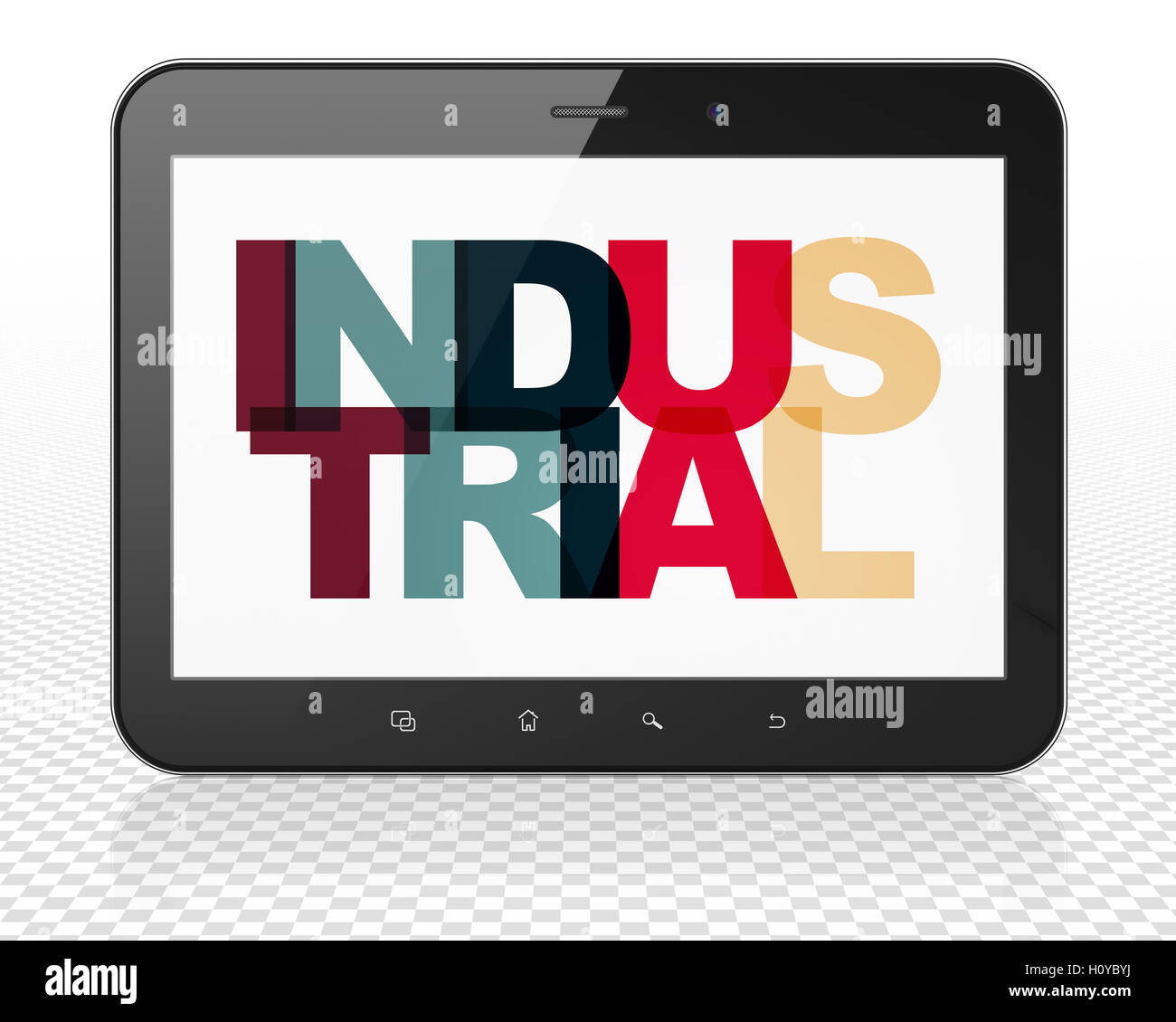 Industry concept: Tablet Pc Computer with Industrial on display Stock ...