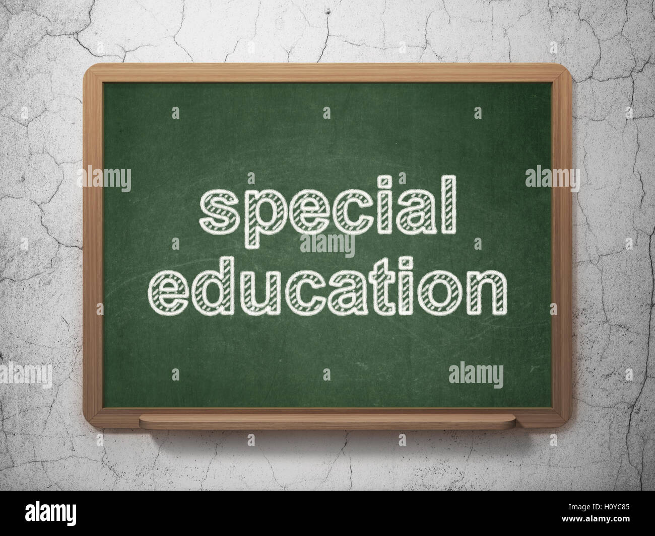 Studying concept: Special Education on chalkboard background Stock ...