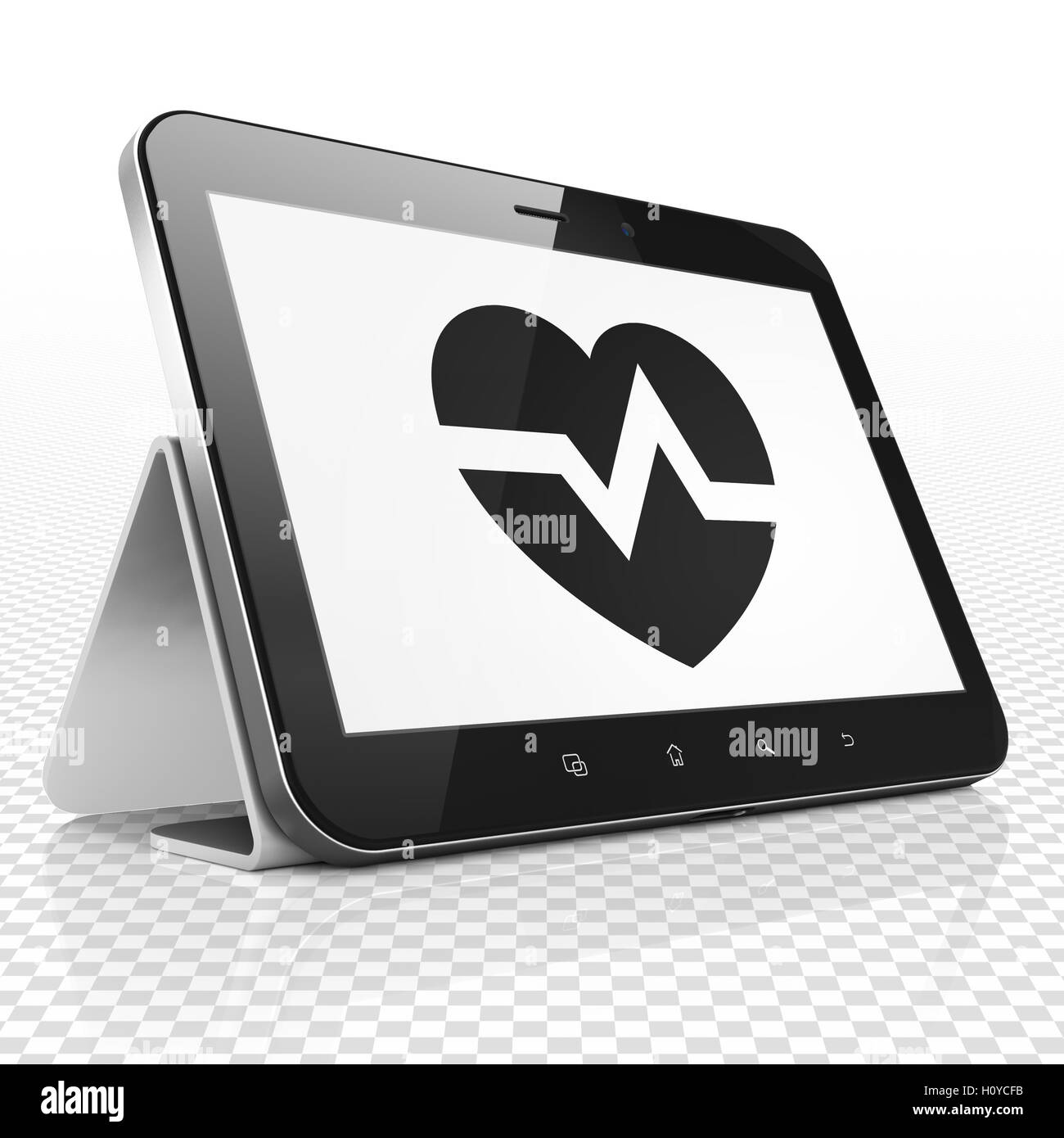 Medicine concept: Tablet Computer with Heart on display Stock Photo - Alamy