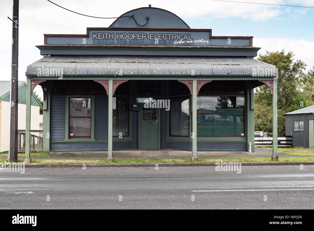 Keith Hooper electrical store frontage, Inglewood, Taranaki, North ...