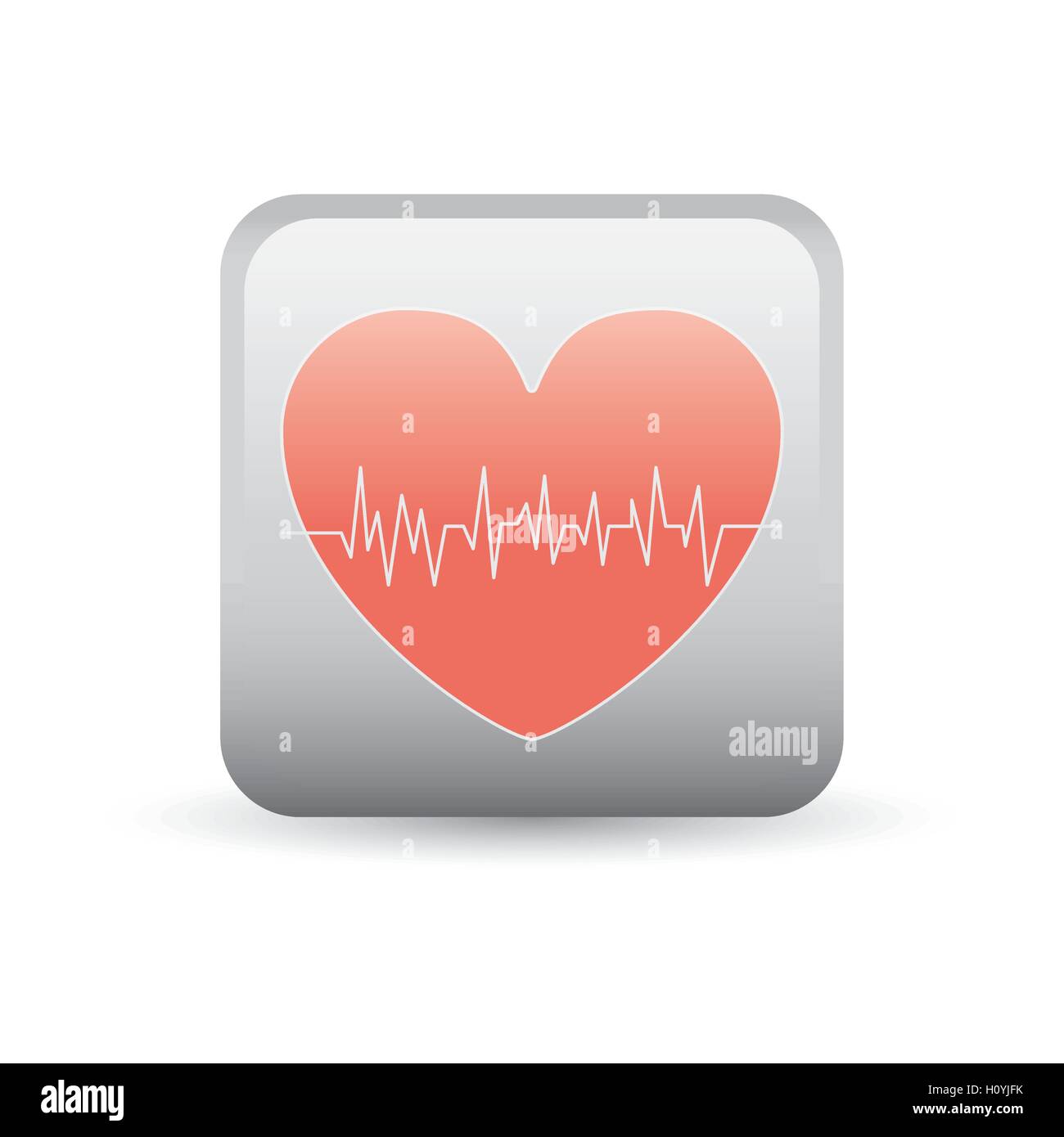 Heart with pulse inside frame design Stock Vector Image & Art - Alamy