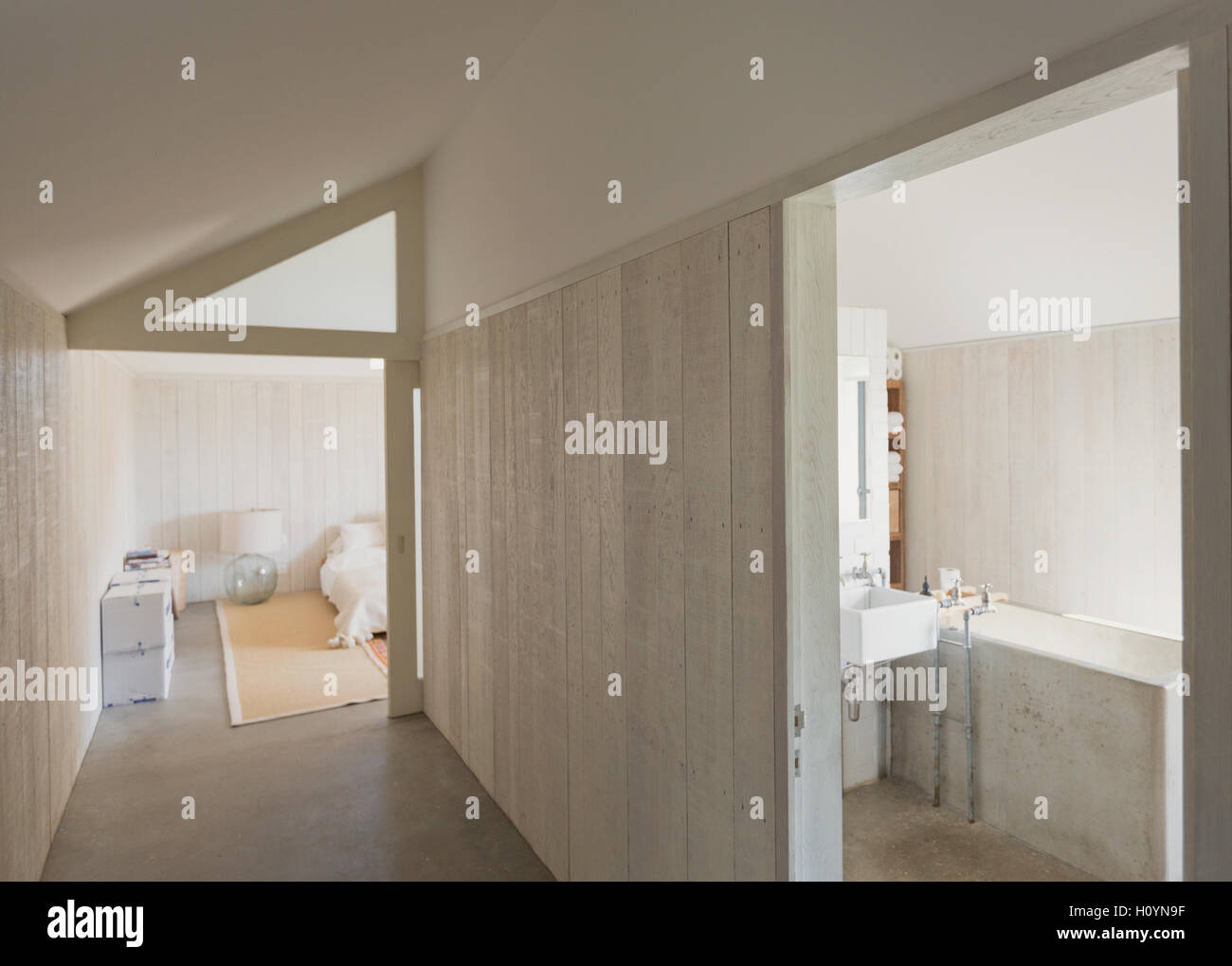 home showcase bathroom corridor Stock Photo - Alamy