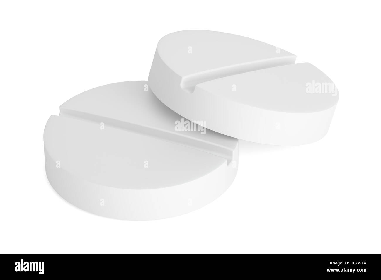Two white pills, 3D rendering isolated on white background Stock Photo ...