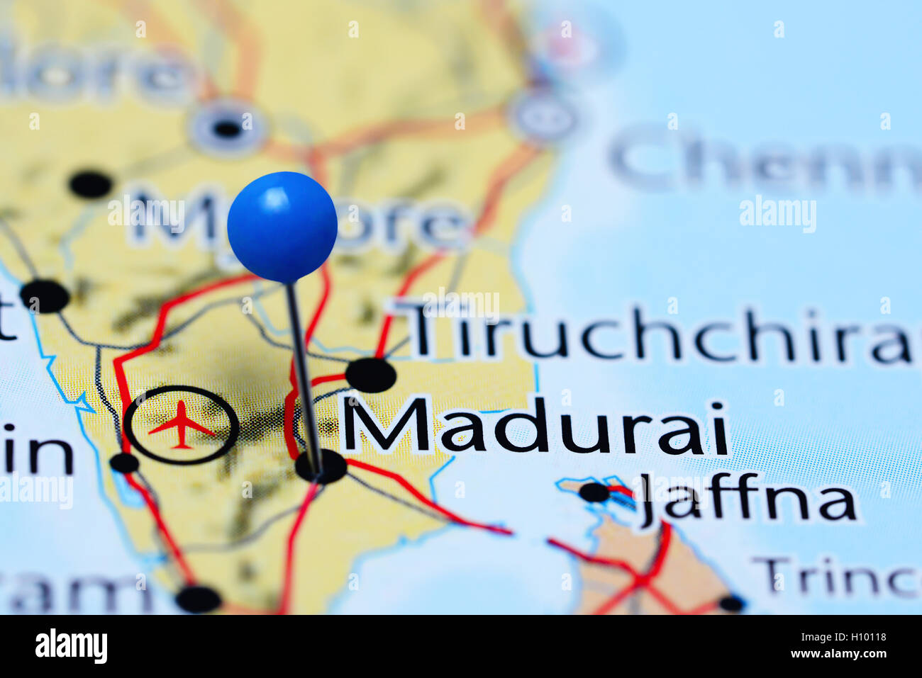 Madurai map hi-res stock photography and images - Alamy