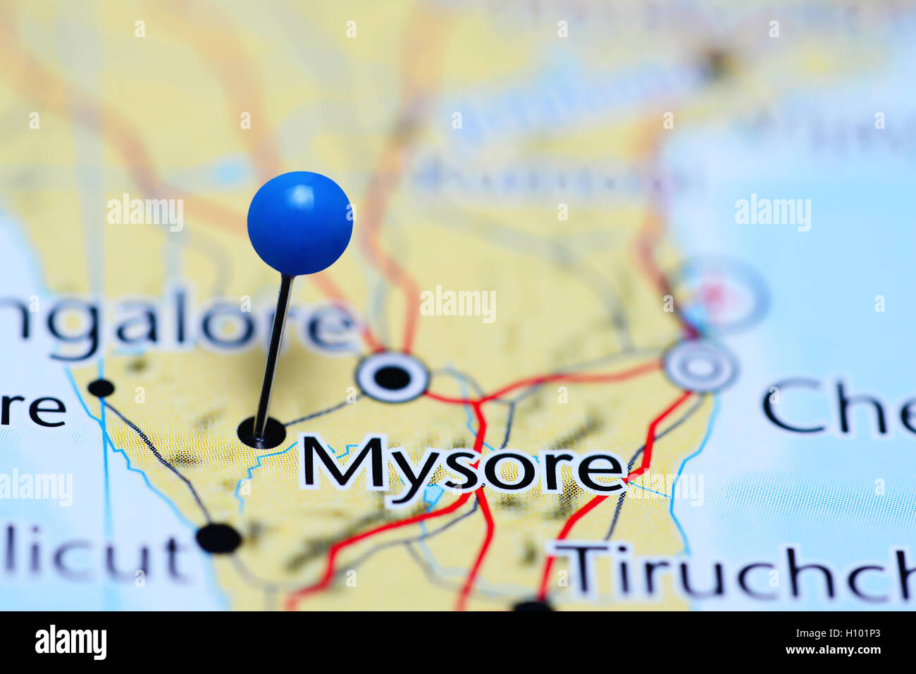 Mysore map hi-res stock photography and images - Alamy