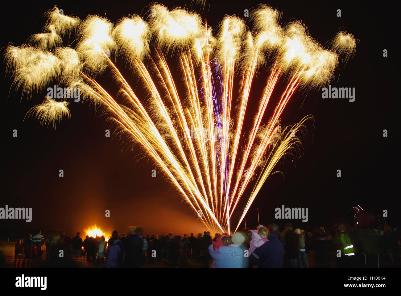 Organised Firework Display Stock Photo - Alamy